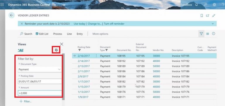 Filtering and Sorting Views in Dynamics 365 Business Central Filtering and Sorting Views in Dynamics 365 Business Central