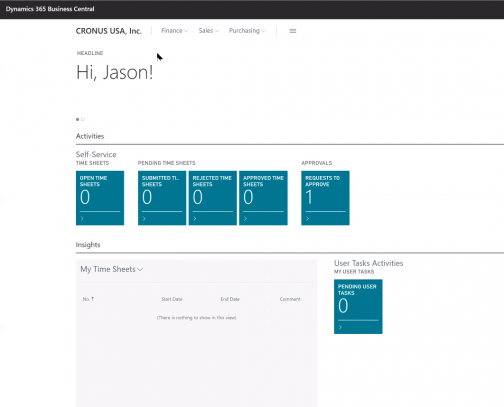 Role Center and Permissions Sets in Business Central