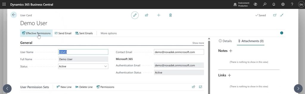 Effective Permissions for All Users in Business Central